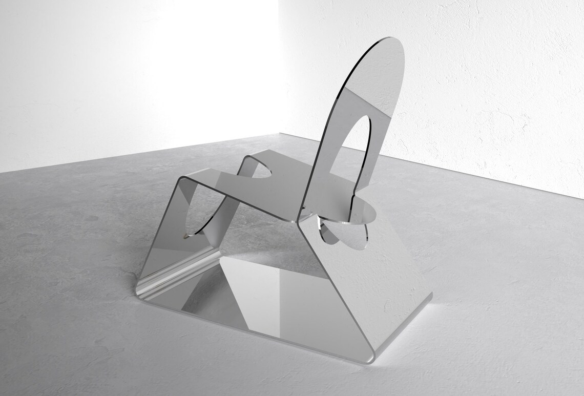 Modern Minimalist Folded Metal Chair - Etsy