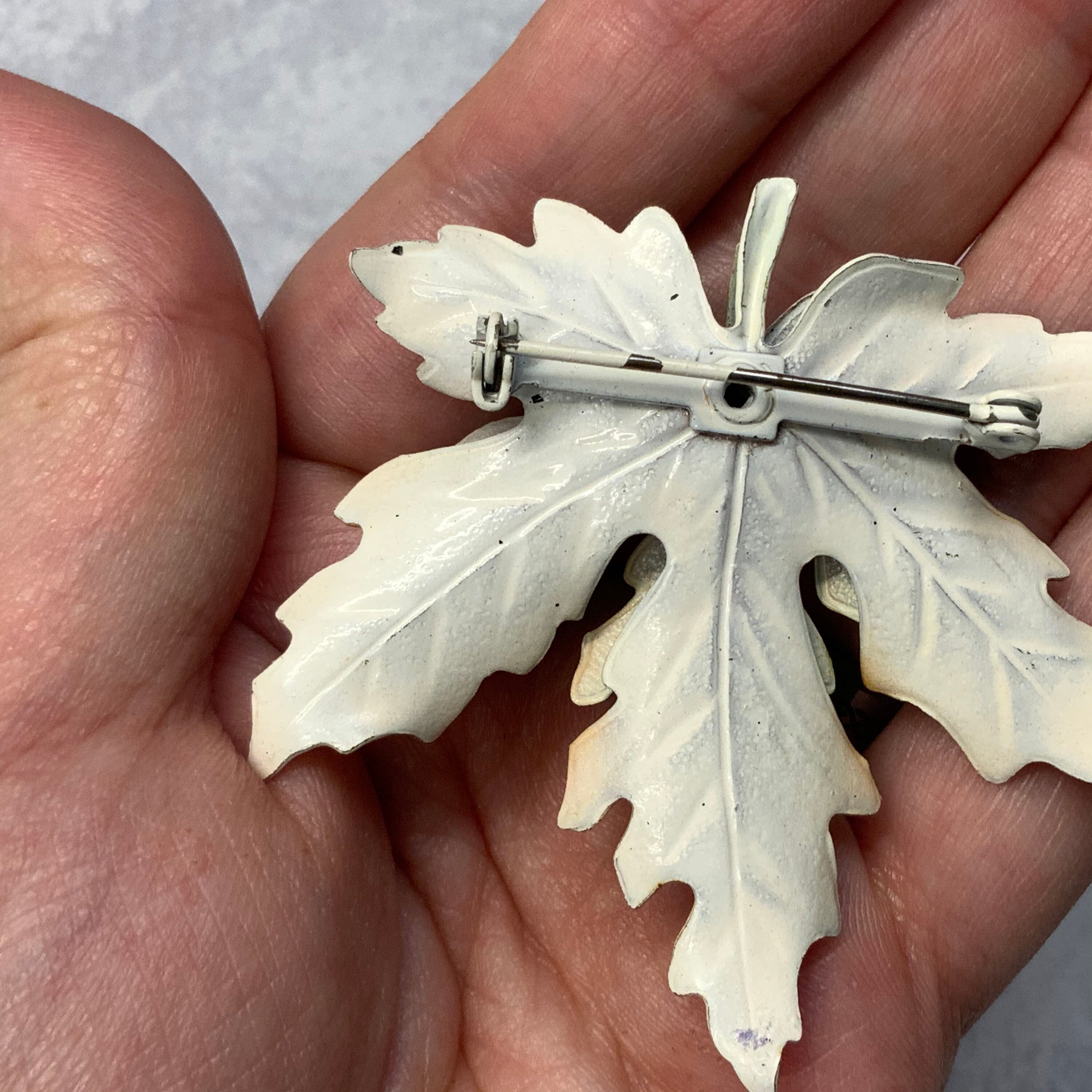 Layered Enamel Fall Maple Leaf Brooch - Etsy UK