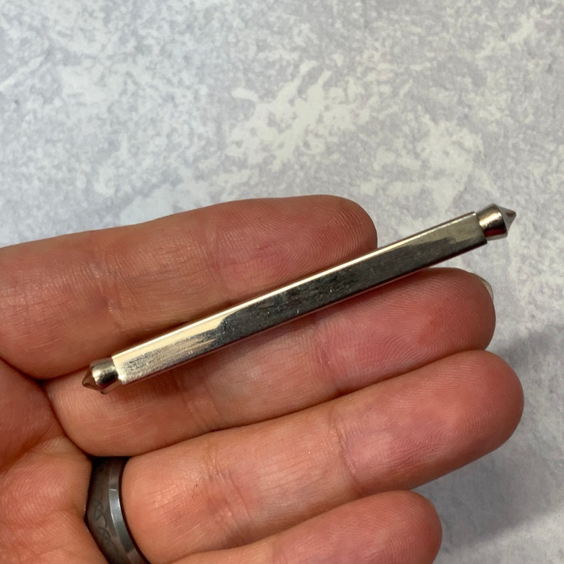 Simple Vintage Silver Tone Bar Brooch - Etsy