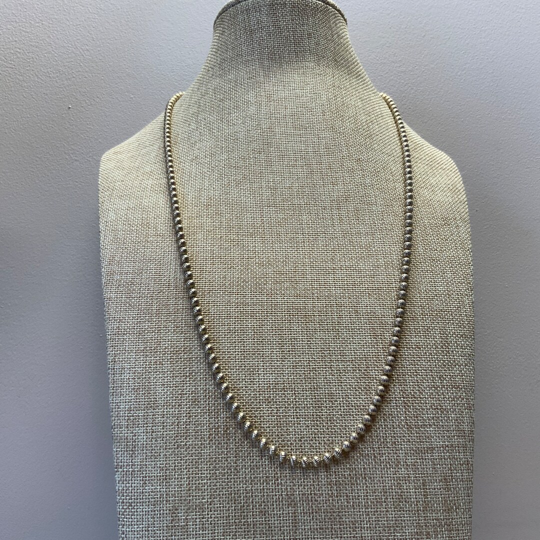 Vintage Gold Tone Signed AMWAY Gold Ribbed Bead Chain Necklace - Etsy