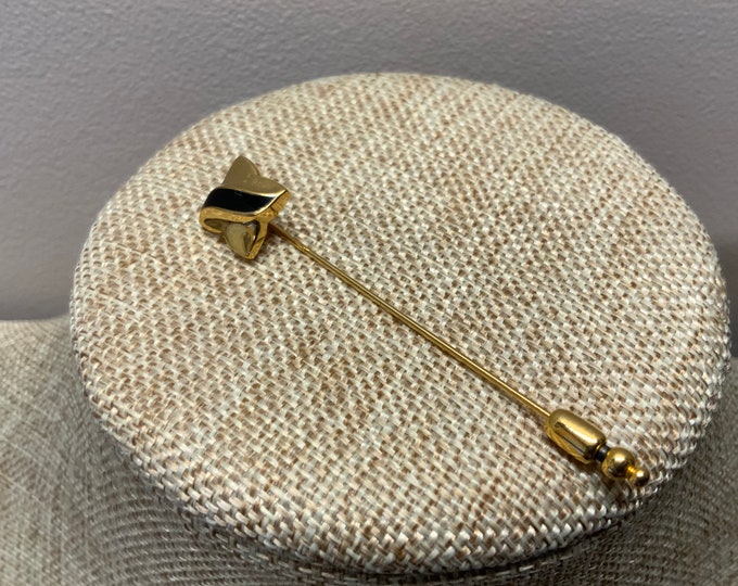 Vintage Gold Tone Black Enamel X Stick Pin - Etsy