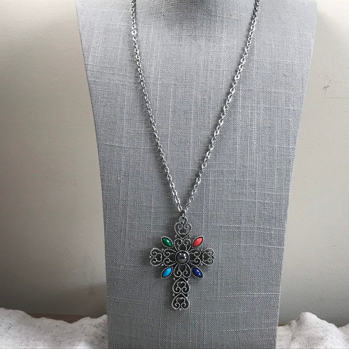 Vintage Avon Cross Necklace Large Religious Cross Pendant - Etsy