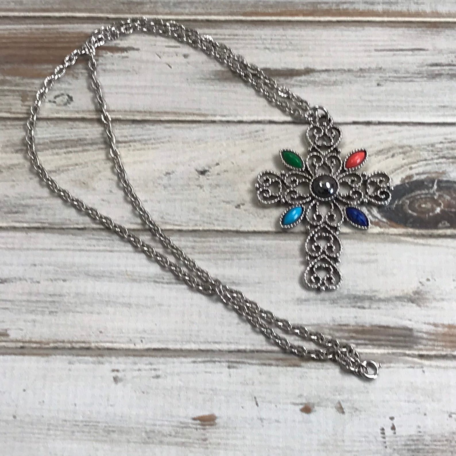 Vintage Avon Cross Necklace Large Religious Cross Pendant - Etsy