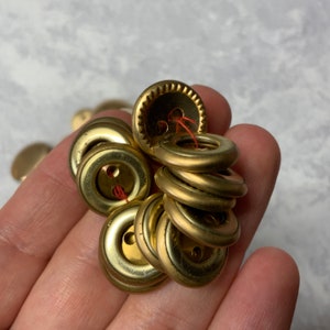 Satin and Gold Colored Metal and Plastic Buttons - Etsy