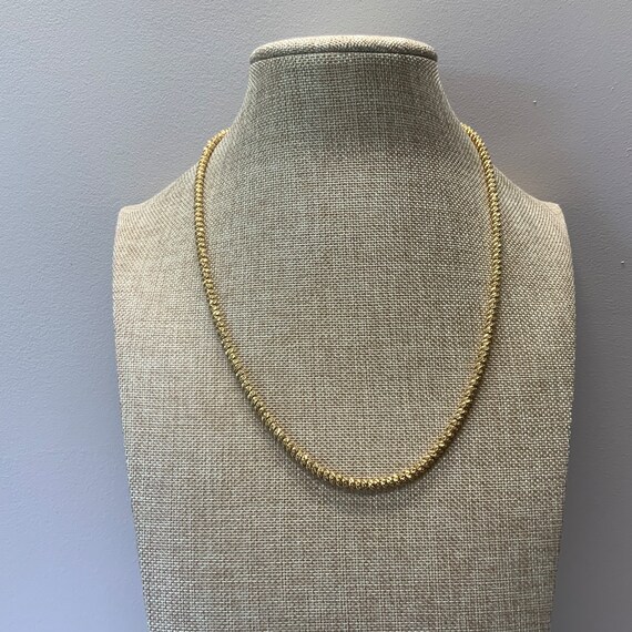 Vintage Twisted Bumpy Rope Chain Necklace in Gold Tone Metal - Etsy