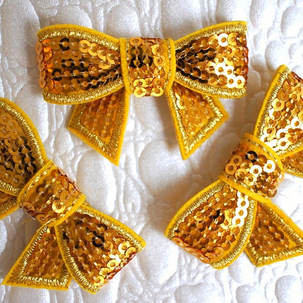 Mini Sequin Bow - Etsy