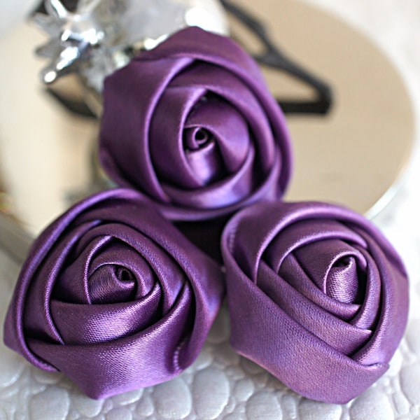 Satin Flower - Etsy