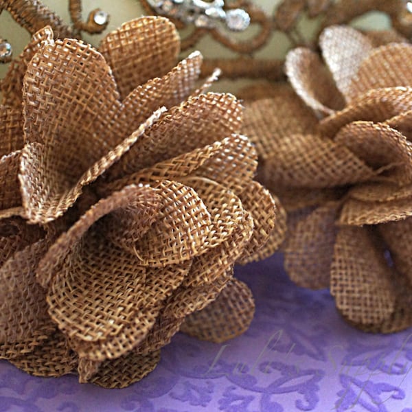 Large Burlap Flower - Etsy