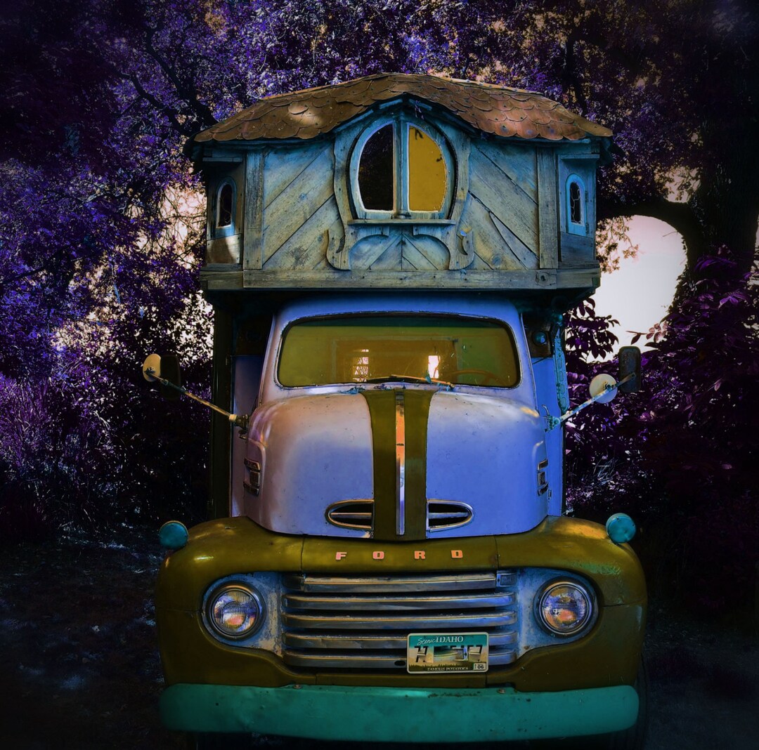 Large Wall Art Gypsy Soul Truck Magical Sunset Through the Trees ...