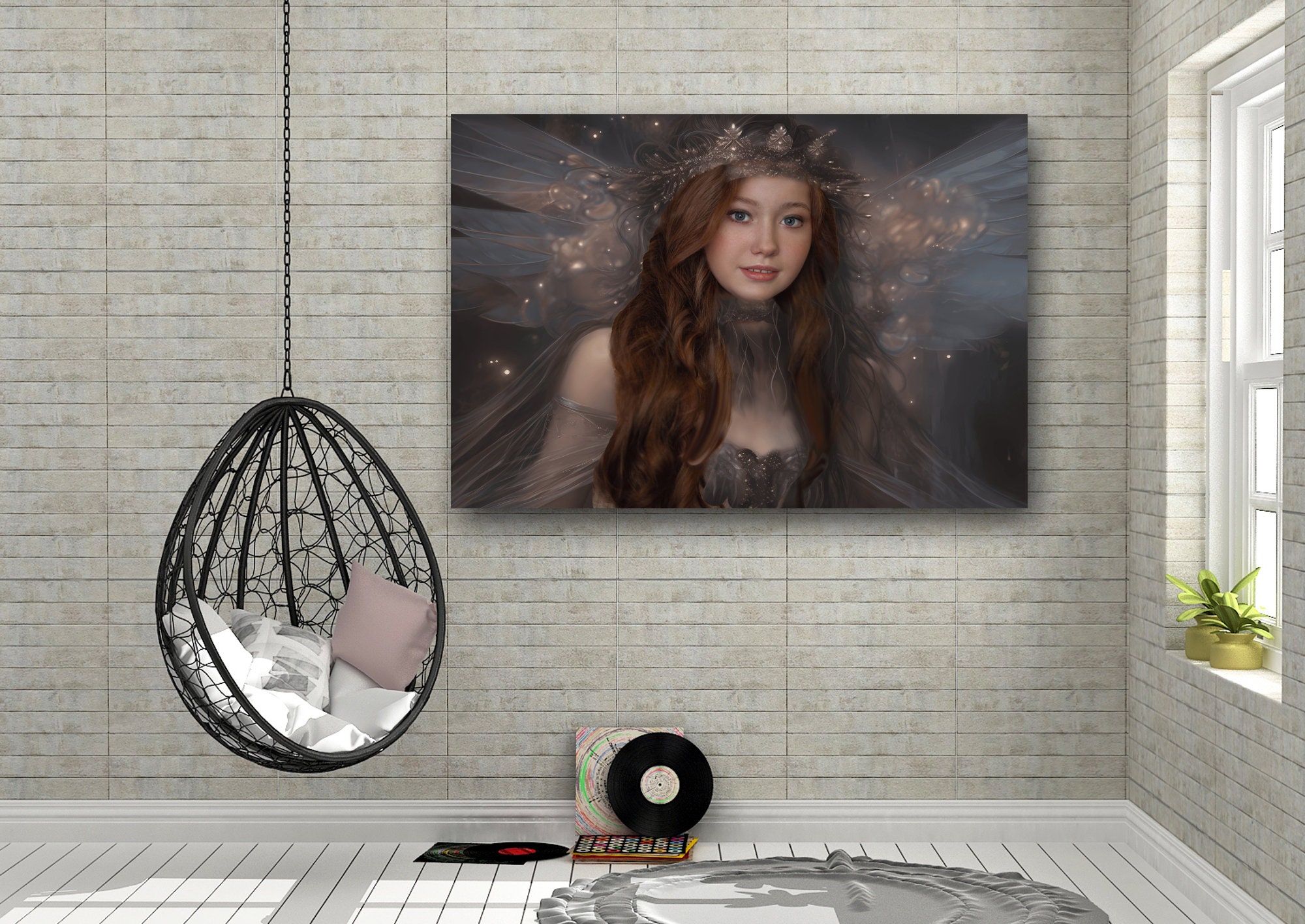Beautiful Angel Art, Female Angel of Light, Guardian Angel Art Print ...