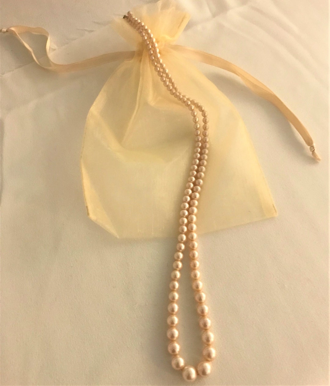 Lusterous Rosé Pink Opaque Pearls by Marvella, Just Reduced Vintage ...