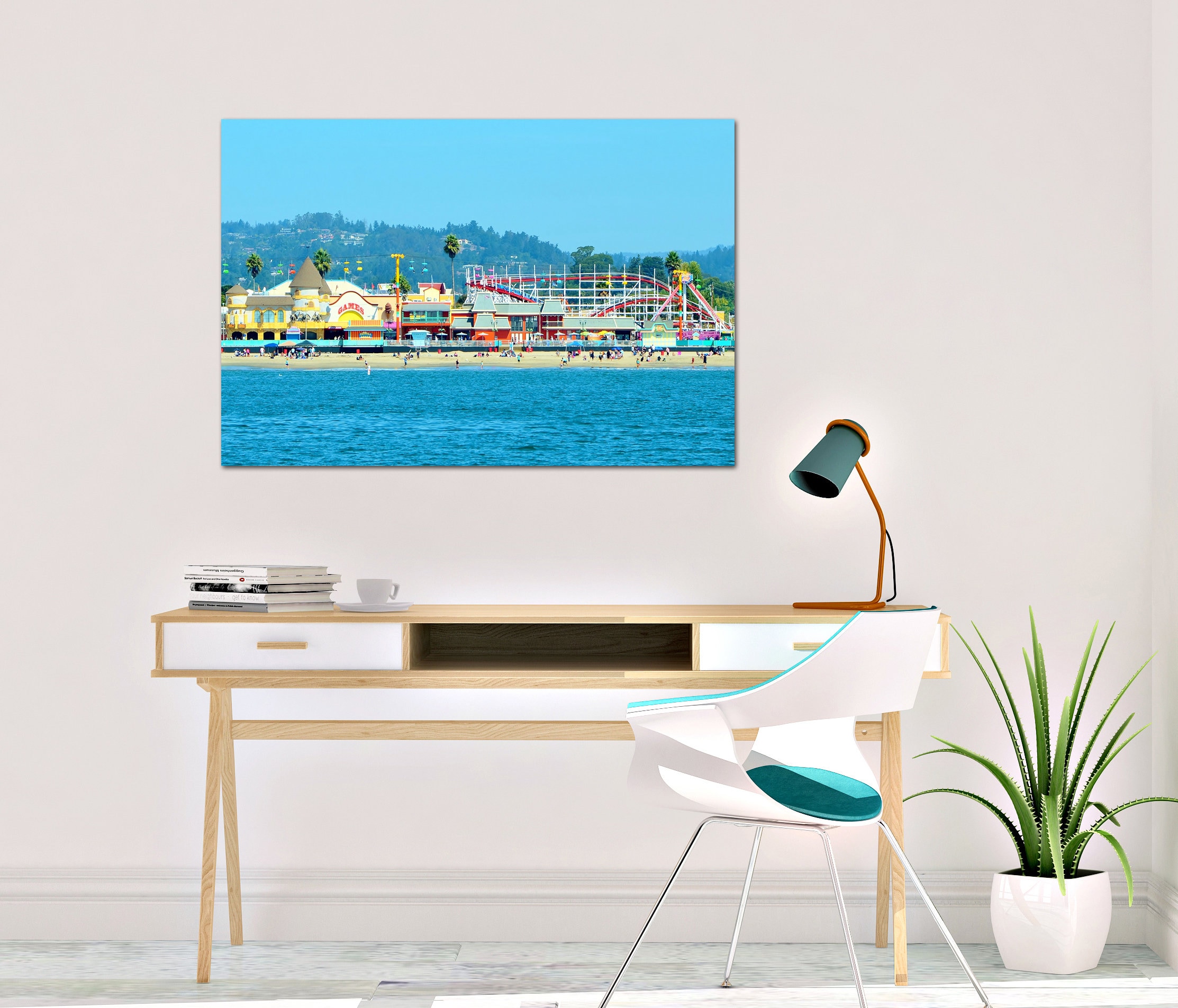 SALE!! Color Photo of the Famous Santa Cruz Boardwalk, Carnival in ...