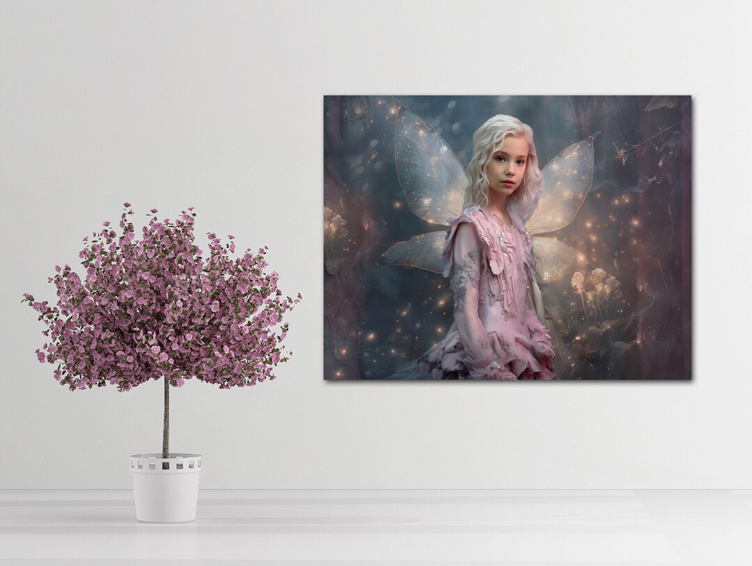 Magical Fairy Forest Photo Art Print, Beautiful Sprite Fairy in a ...