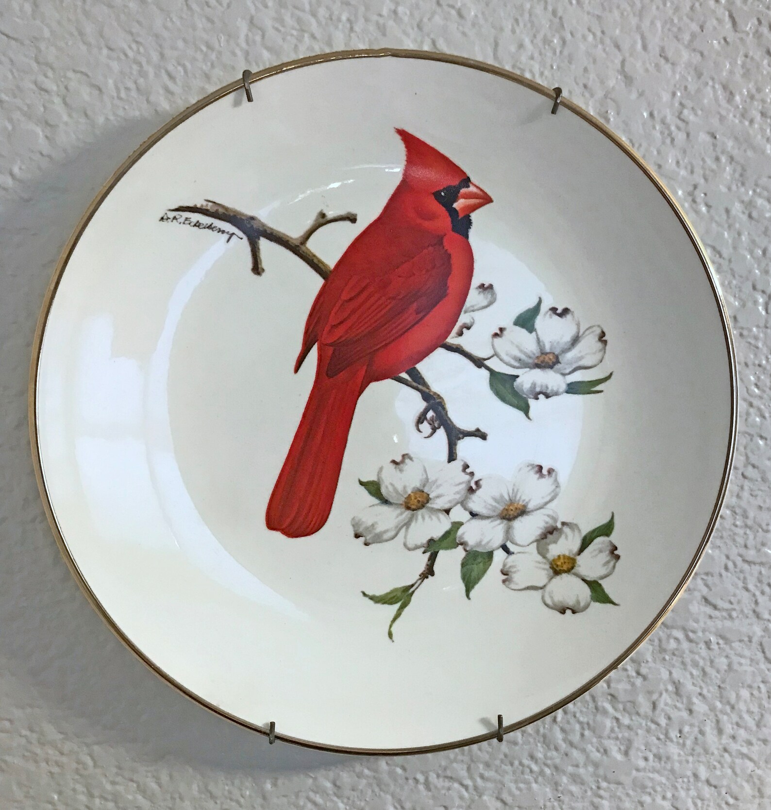 Red Cardinal Collectible Plate, Beautiful Avon Vintage Limited Edition ...