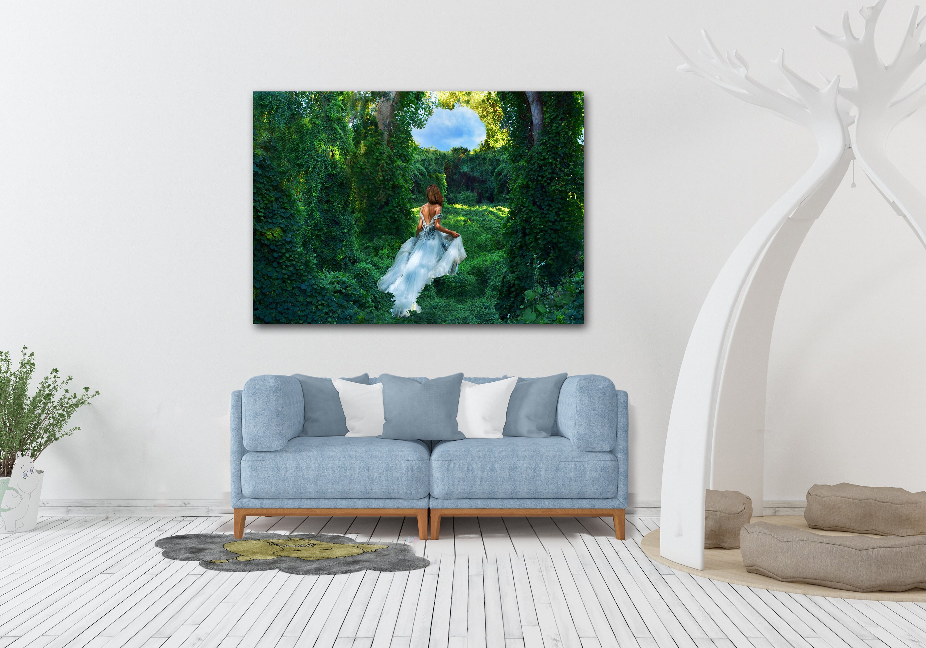 Runaway Bride Gallery Art Photo Print, Forest Bride Art, is She Running ...