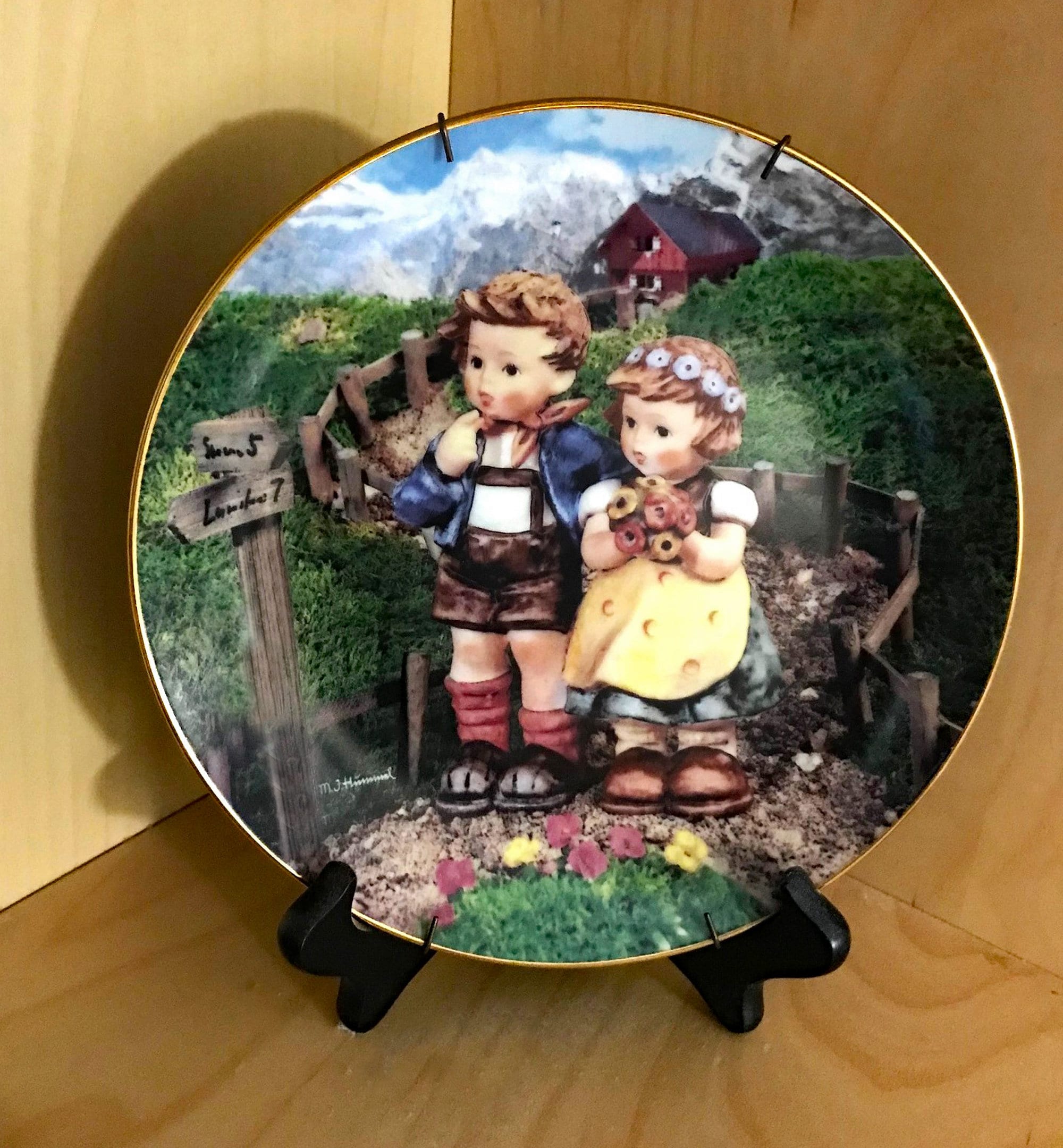 Hummel Limited Edition Plate: Country Crossroads, Danbury Mint 1990 - Etsy