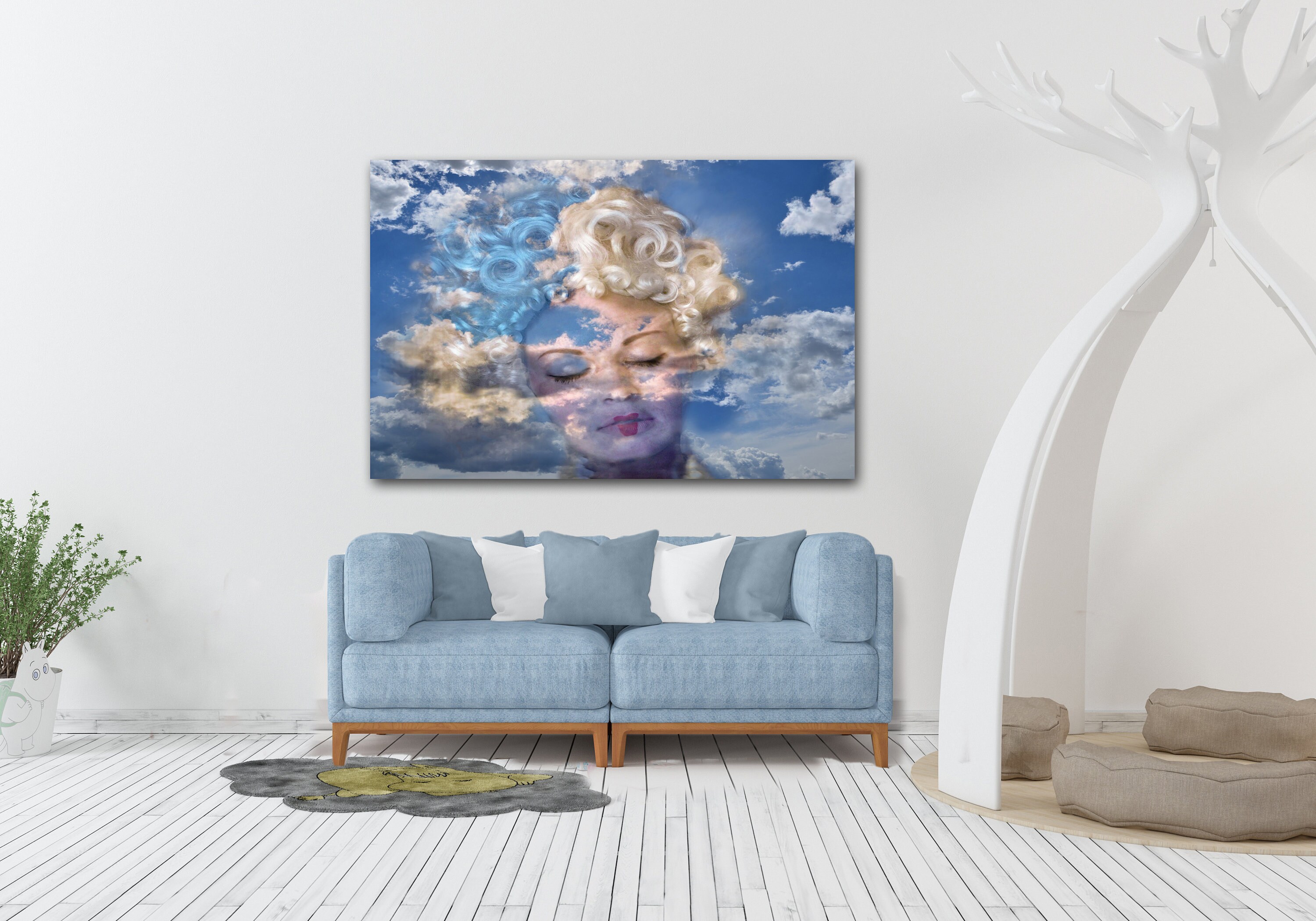 Cosplay in the Clouds Abstract Art, Cosplay Female Face Rococo Photo ...