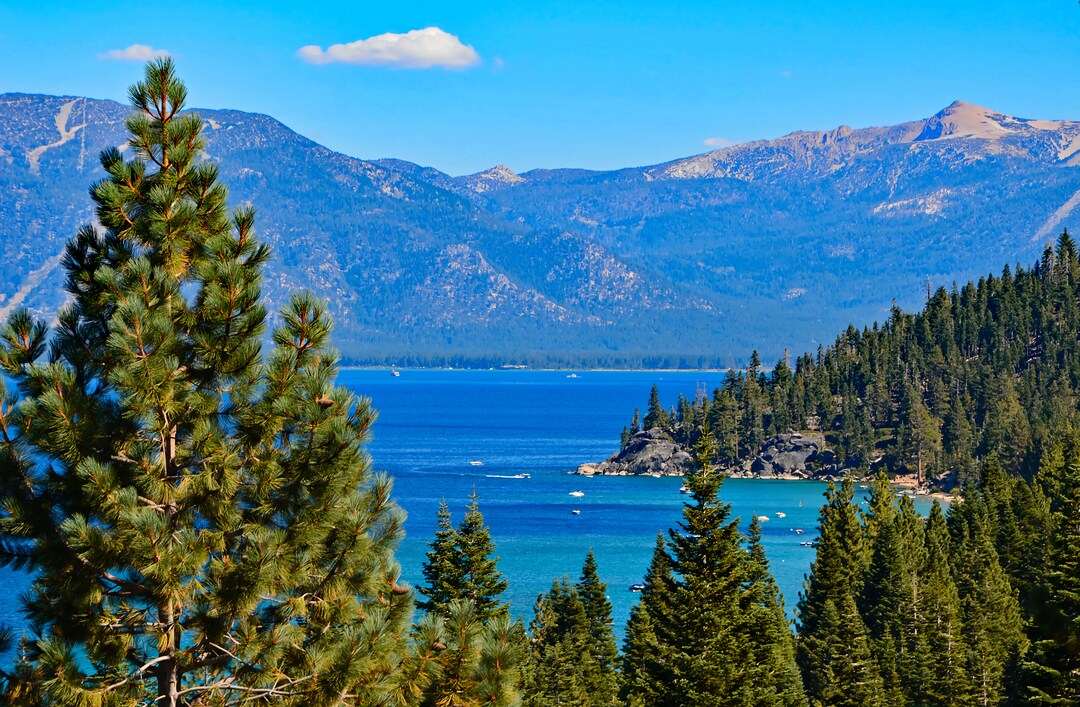 Lake Tahoe Meeks Bay Color Photo - Emerald and Blue Waters - Large Wall ...