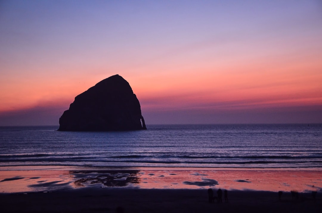 Oregon Coast Haystack Rock Beach Sunset Photo Print, Cape Kiwanda ...