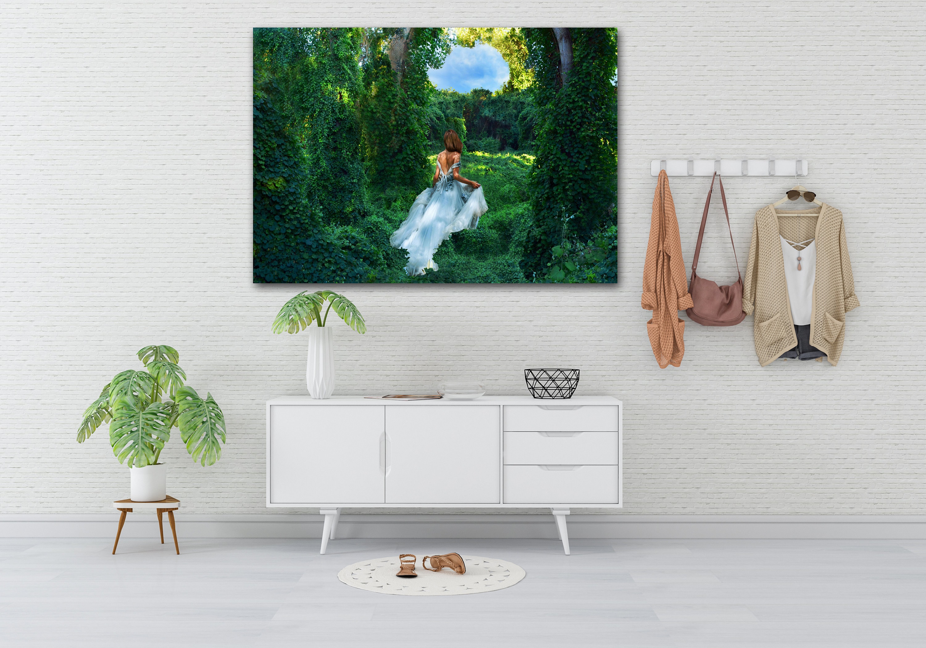 Runaway Bride Gallery Art Photo Print, Forest Bride Art, is She Running ...