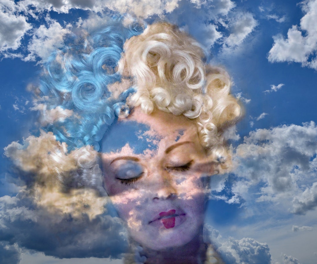 Cosplay in the Clouds Abstract Art, Cosplay Female Face Rococo Photo ...