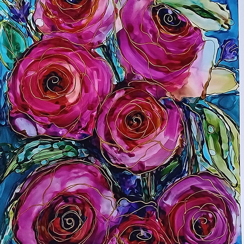 Alcohol Ink Vase - Etsy