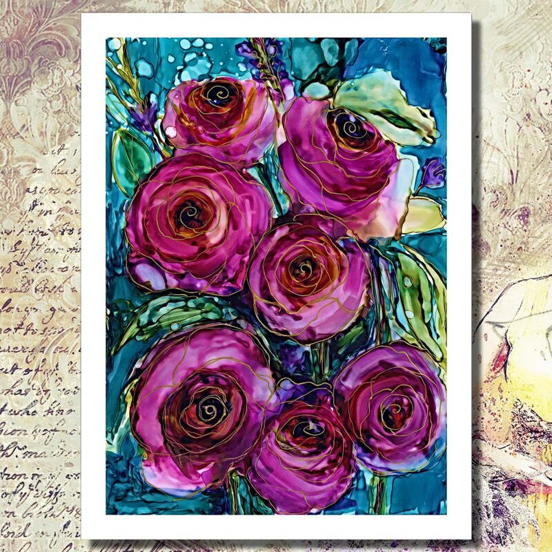 Alcohol Ink Vase - Etsy