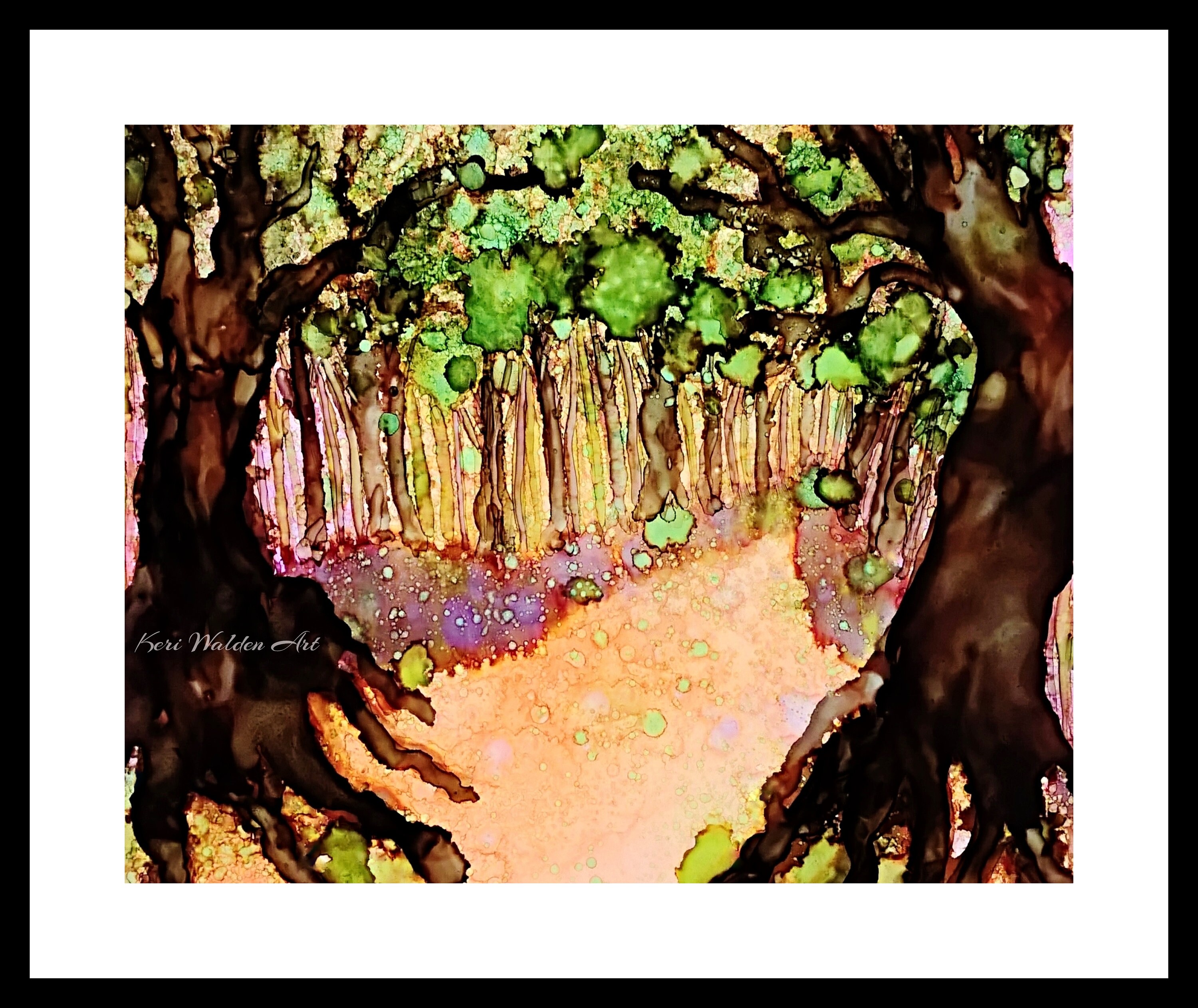 Alcohol Ink Art, Fantasy Forest Print, Print From My Original Alcohol ...