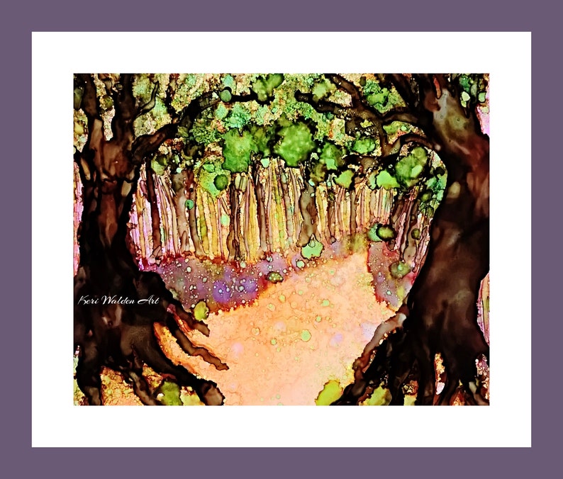 Alcohol Ink Art, Fantasy Forest Print, Print From My Original Alcohol ...