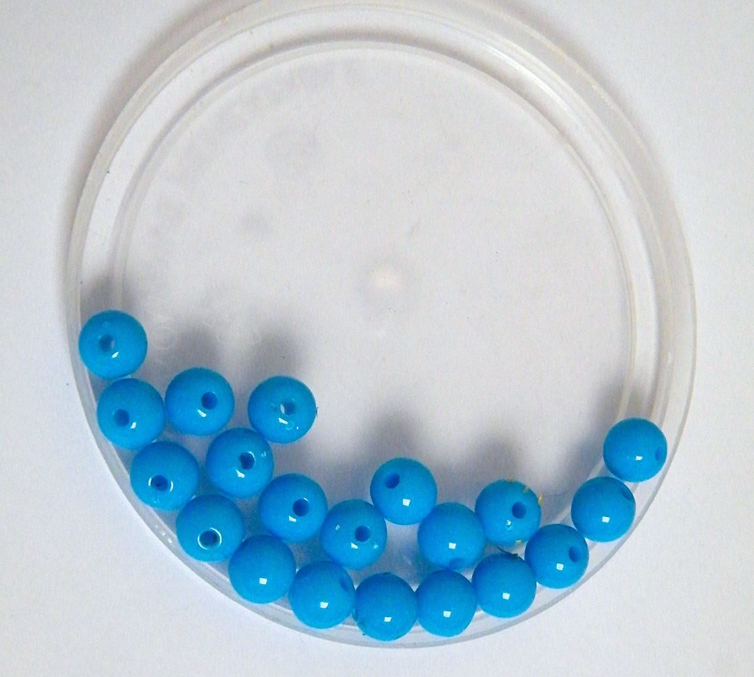 My Small Batch 1 Euro Turquoise Blue Acrylic Beads - Etsy