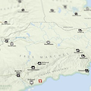 Thedas (dragon Age) - National Park Style Map - 16x20 Poster - Etsy