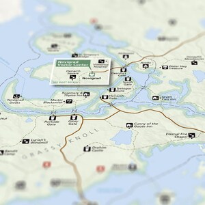 The Witcher - Redania National Park Map Style Print - 16x20 Inches ...