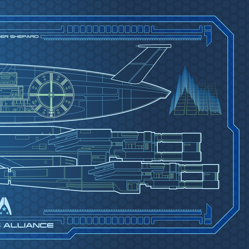 SSV Normandy SR2 Mass Effect 36 X 11.75 panoramic Print - Etsy