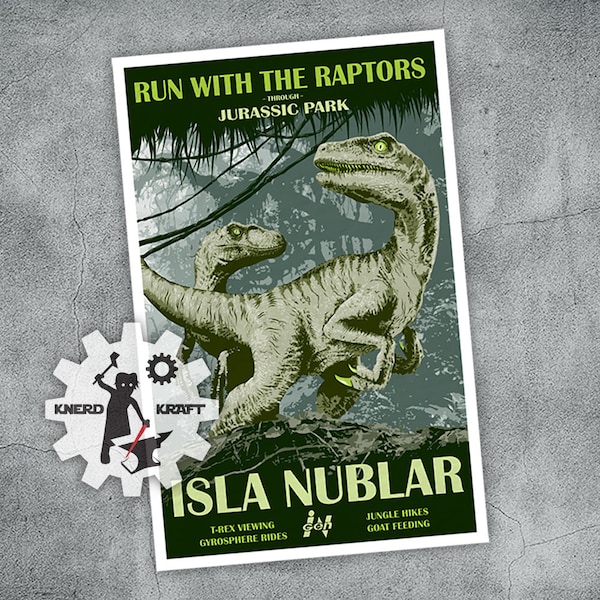 Isla Nublar Etsy