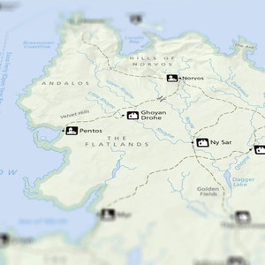 Essos Map National Park Style 16x20 Poster (game of Thrones) - Etsy