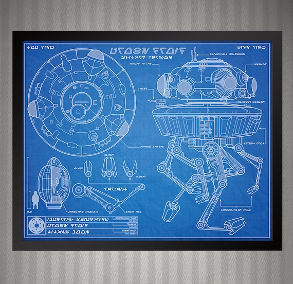 Star Wars Probe Droid Blueprint Style Print 8x10 | Etsy