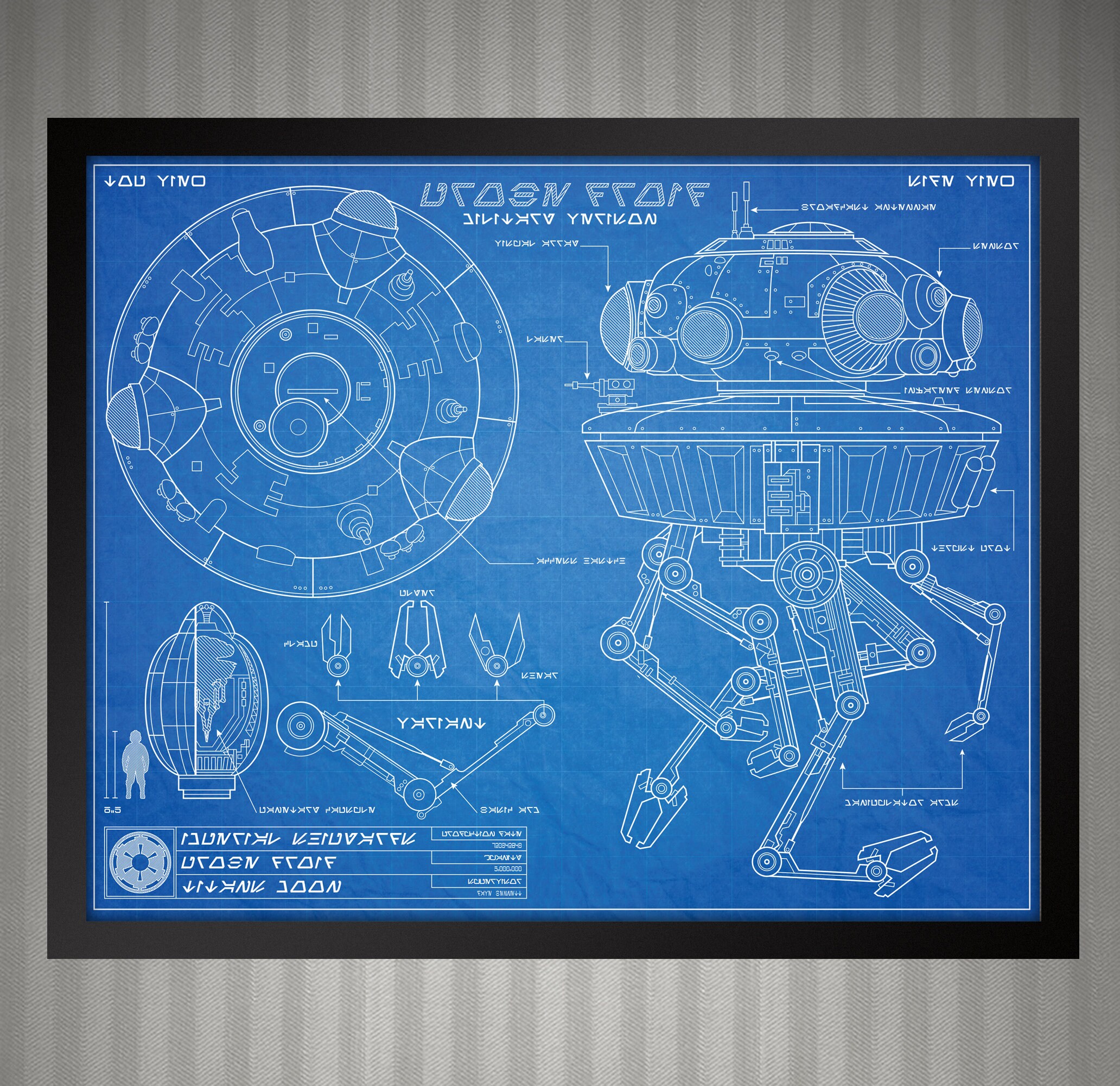 Star Wars Probe Droid Blueprint Style Print 8x10 | Etsy