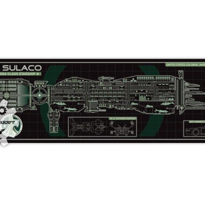 USS Sulaco - Conestoga Class Starship Schematic - Aliens - 36x11.75 ...