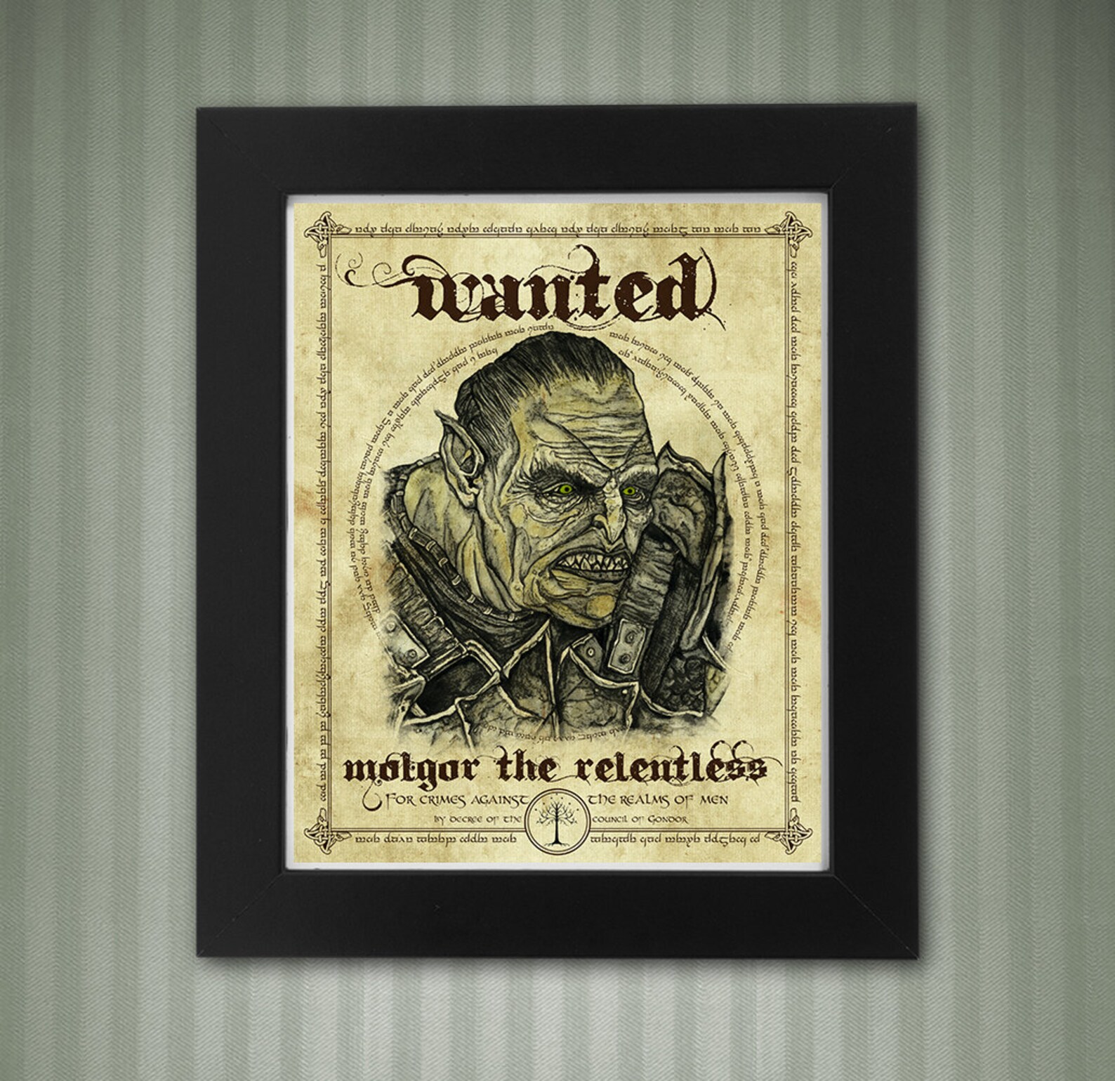 Shadow of Mordor Wanted Poster 8x10 | Etsy