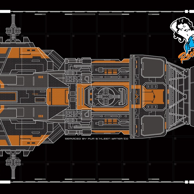 Expanse Corvette Class MCRN Light Frigate Schematic - Etsy