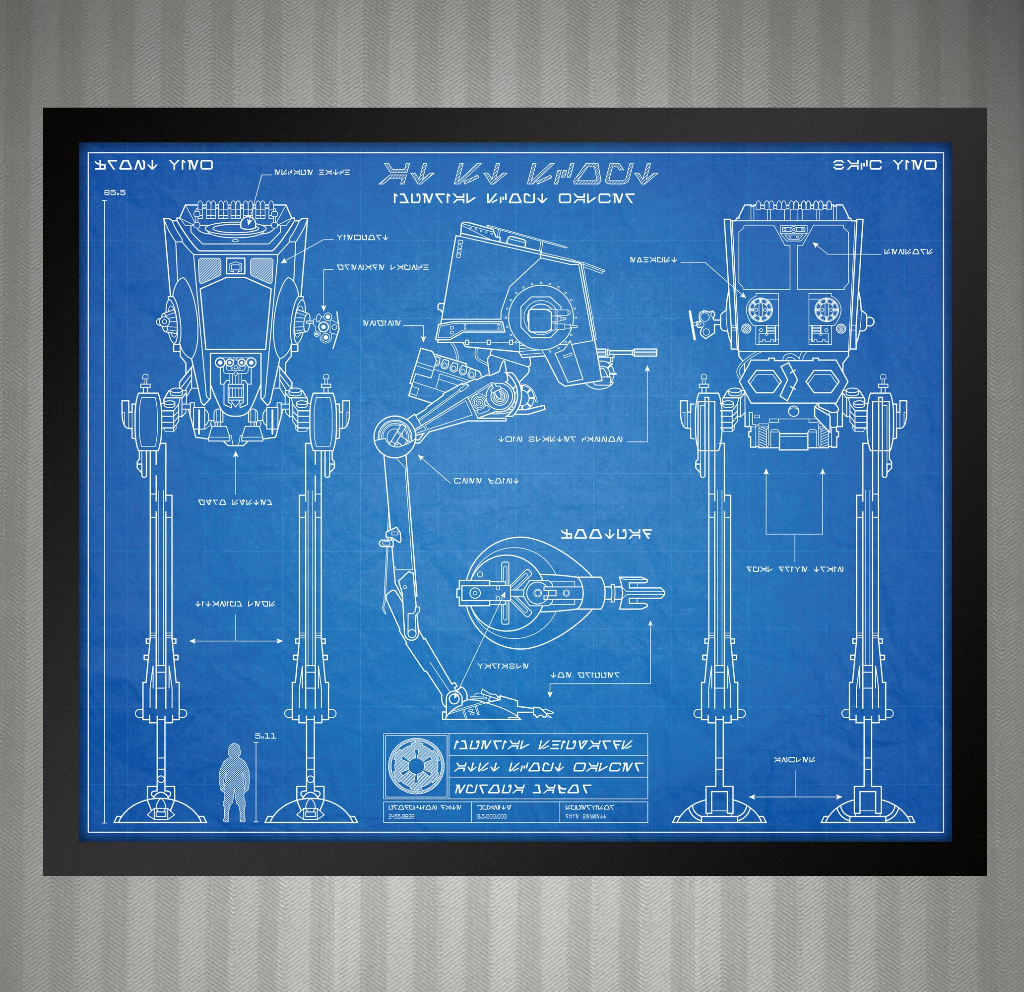 Star Wars AT-ST Scout Walker Blueprint Style Print 8x10 | Etsy UK
