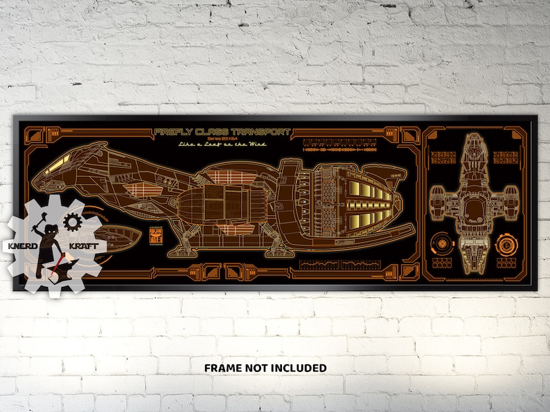 Firefly serenity Class Transport Schematics Print 36x11.75 - Etsy