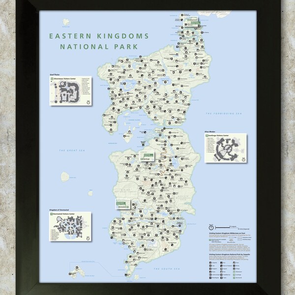 Eastern Kingdoms Map - Etsy