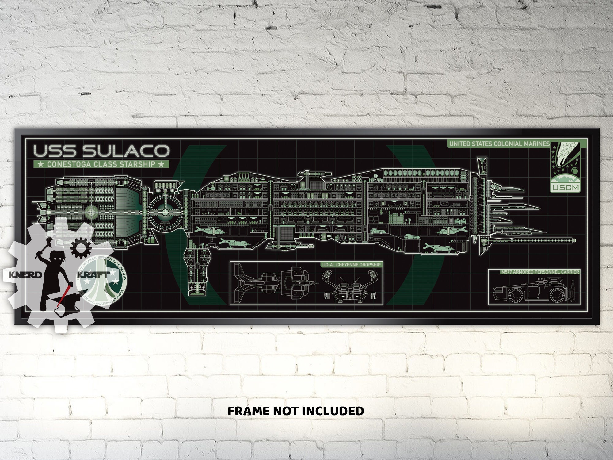USS Sulaco Conestoga Class Starship Schematic Aliens New, 60% OFF