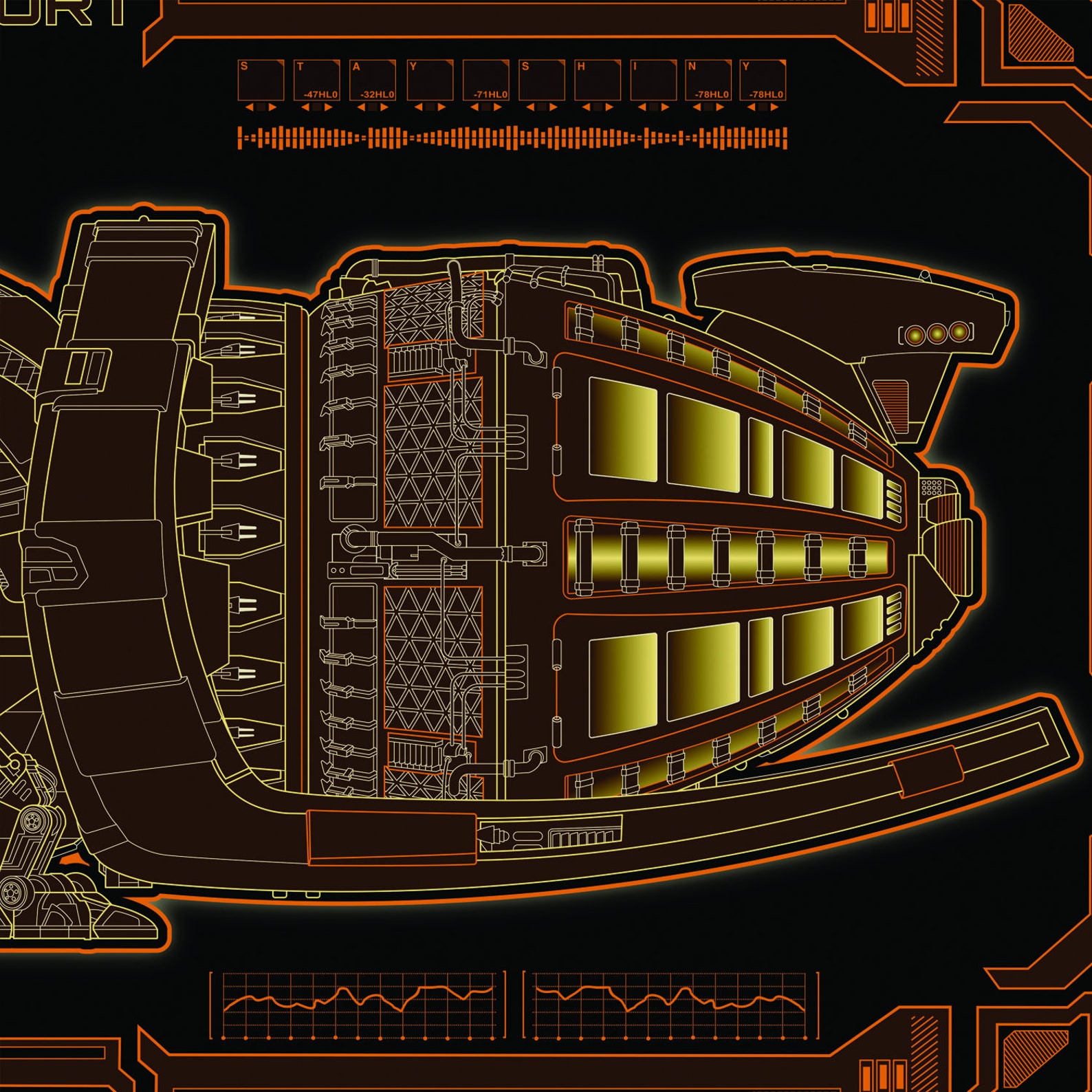 Firefly serenity Class Transport Schematics Print 36x11.75 - Etsy