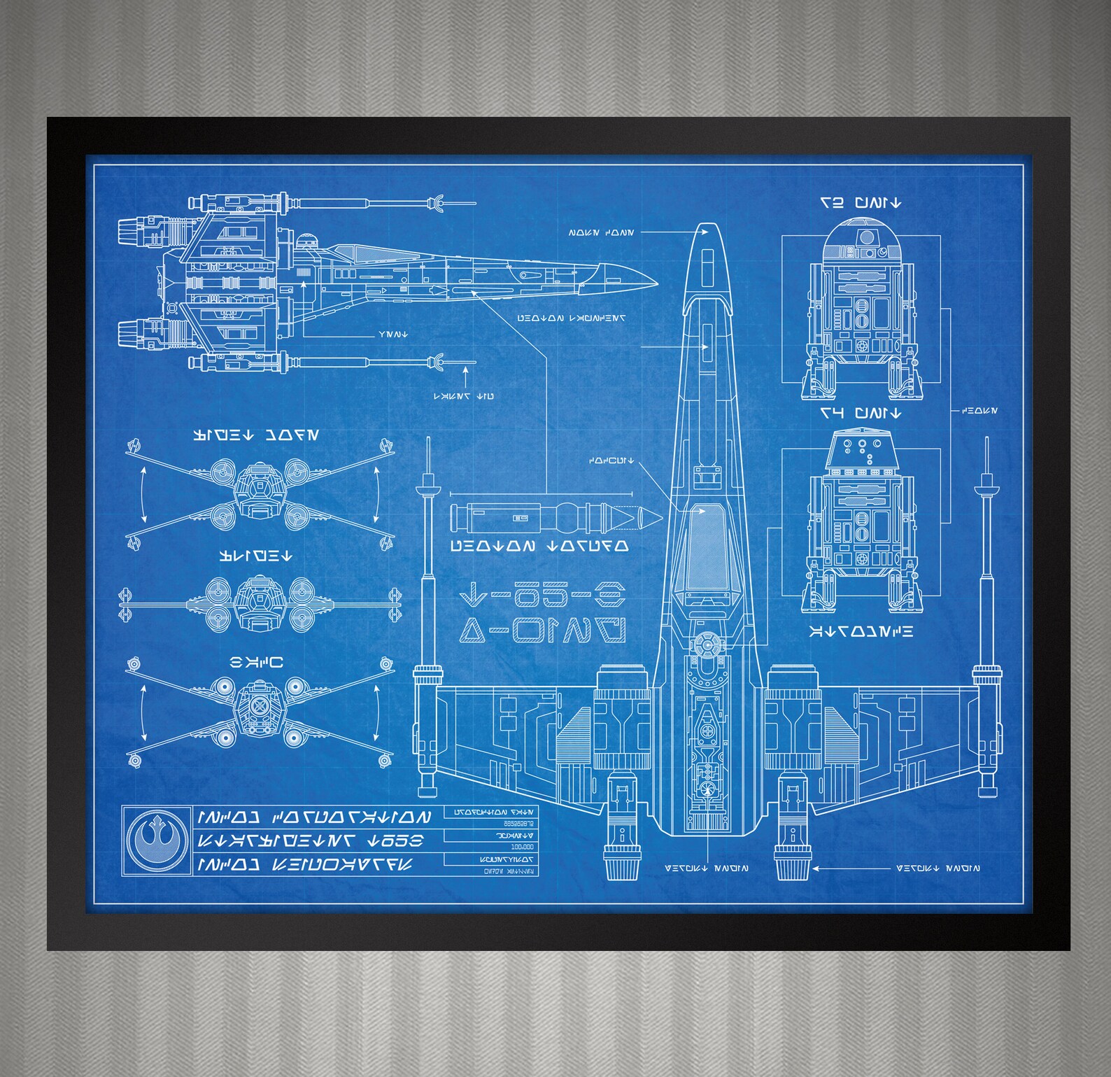 Star Wars X-wing Fighter Blueprint Style Print 8x10 - Etsy