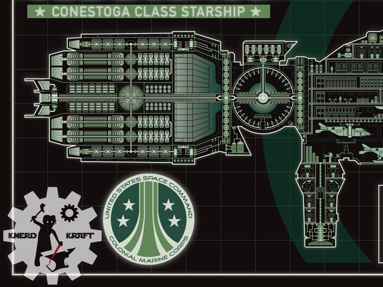 USS Sulaco Conestoga Class Starship Schematic Aliens - Etsy