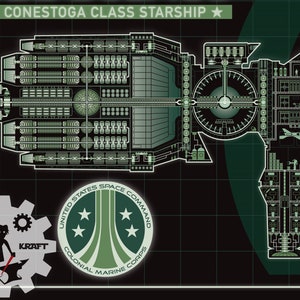 USS Sulaco - Conestoga Class Starship Schematic - Aliens - 36x11.75 ...