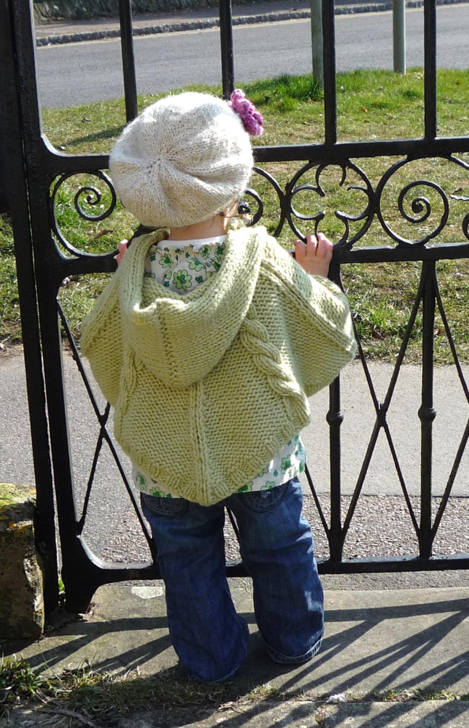 PONCHO Pdf Baby KNITTING PATTERNS - Newborn to 3 Years - Cabled Poncho ...