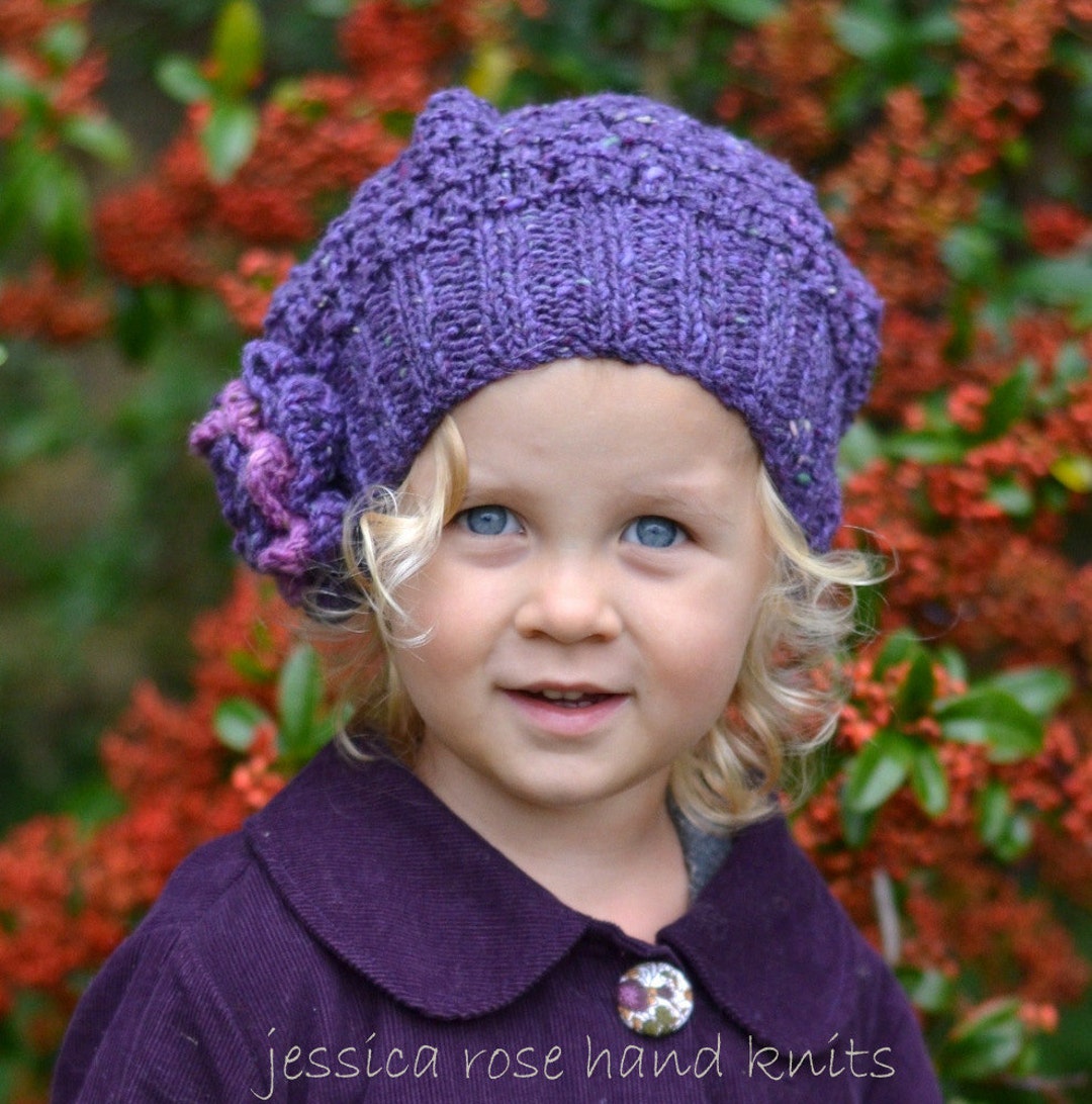 Womens KNITTING PATTERNS Girls Hats 'damson Tweed' - Baby to Adult ...